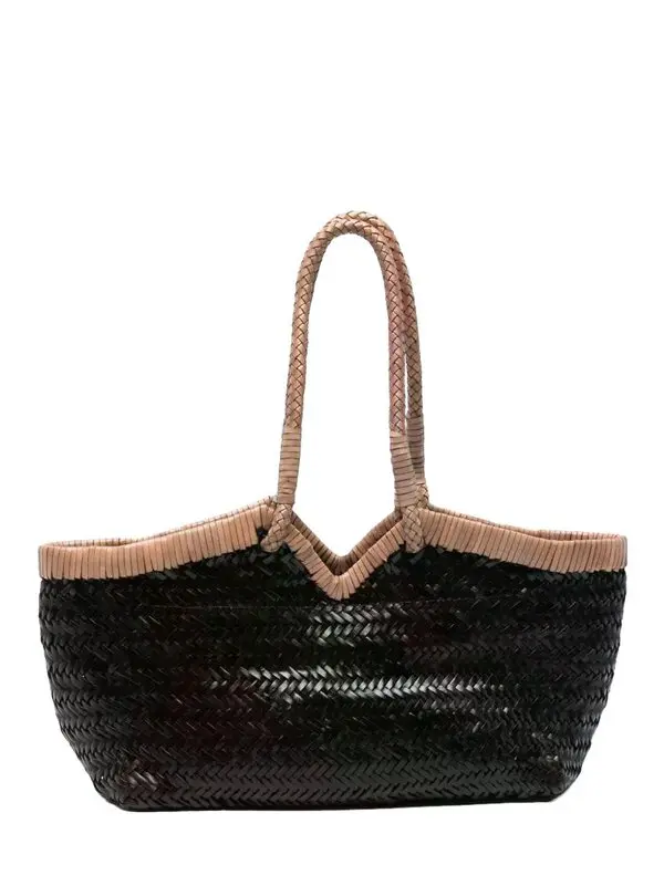 VIPERA Crudella Woven Leather Tote Bag - Brown