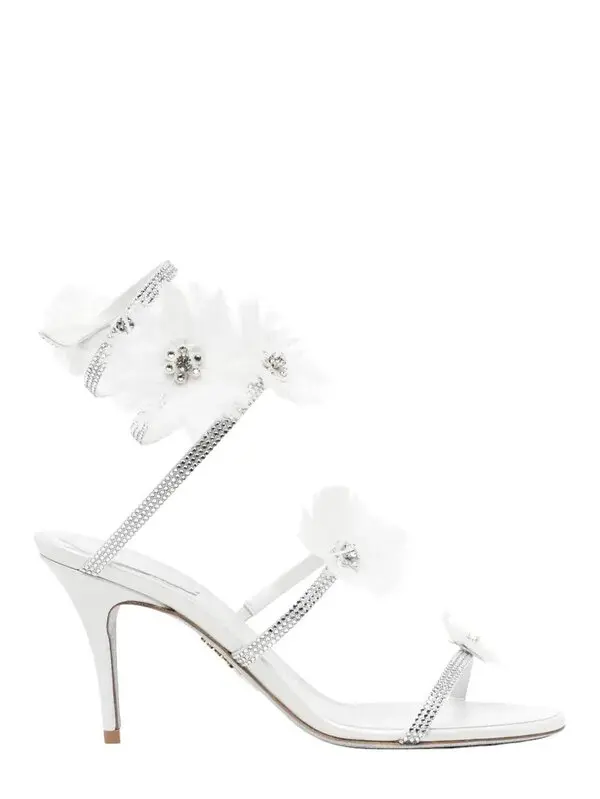 Rene Caovilla 80mm Jolene Sandals - Neutrals