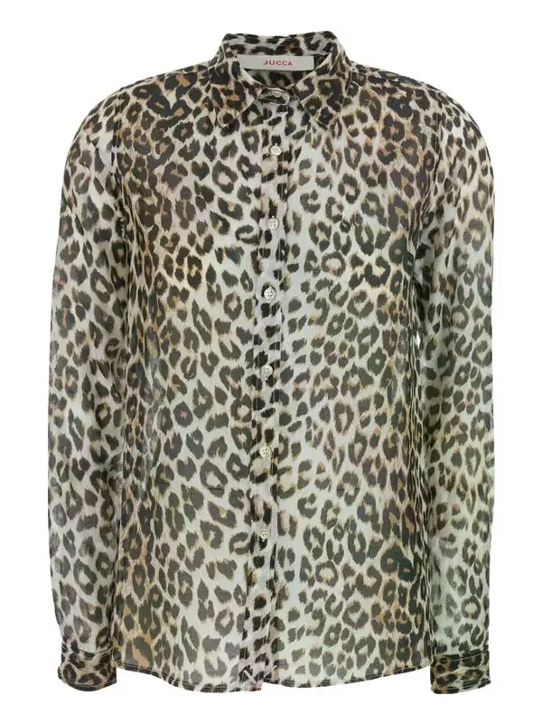 JUCCA Leopard Print Shirt - Neutrals