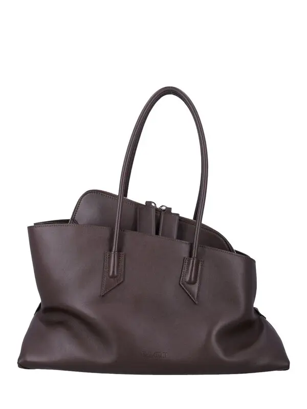 Attico Leather Shoulder Bag - Brown