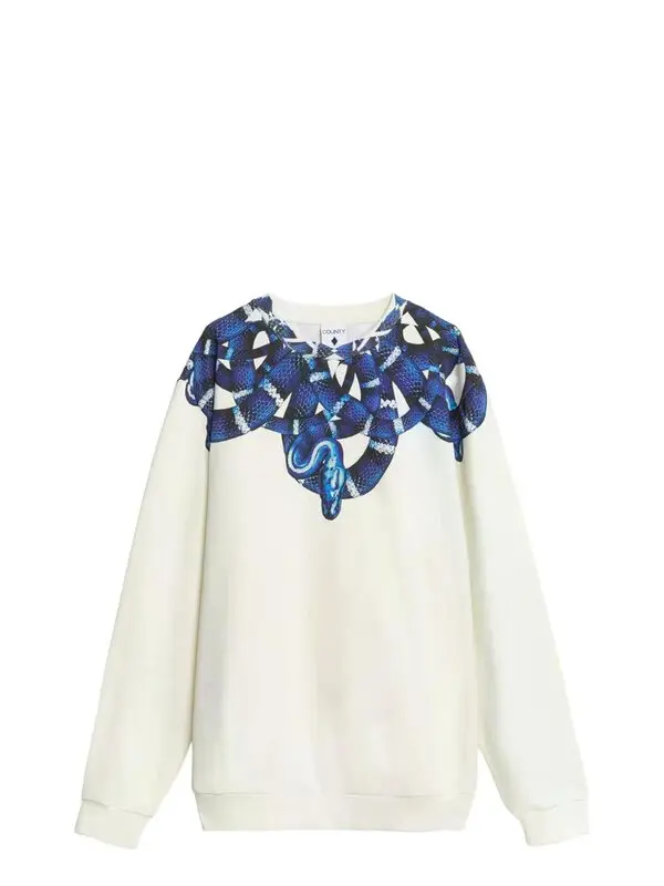 COUNTY OF MILAN Graphic Print Sweatshirt - Neutrals