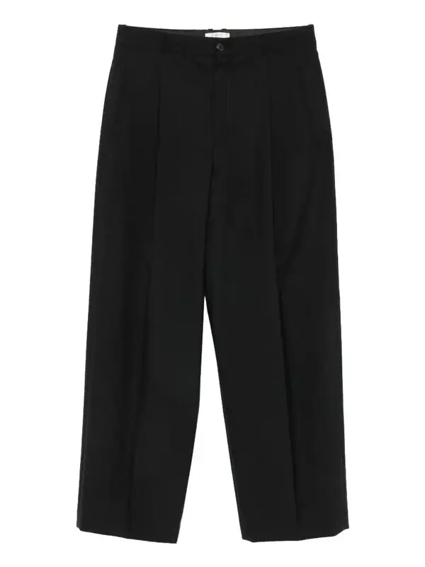 THE ROW Thom Pleated Trousers - Black