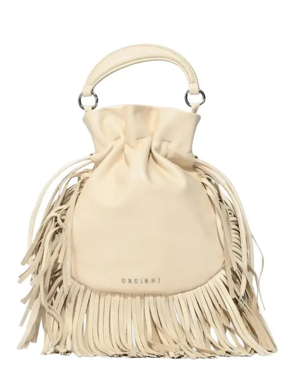 ORTIGNI Fringe Handbag - Butter