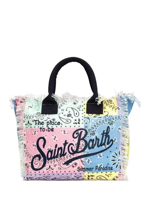 MC2 SAINT BARTH Printed Cotton Vanity Bag With Logo - Fa04