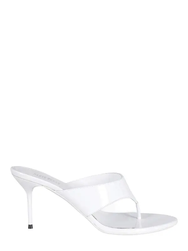 Paris Texas Heeled Thong Sandal - White