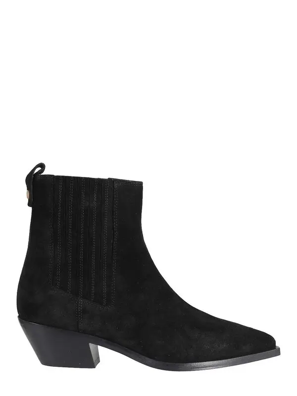 Roberto Festa Suede Pointed Toe Ankle Boots - Black