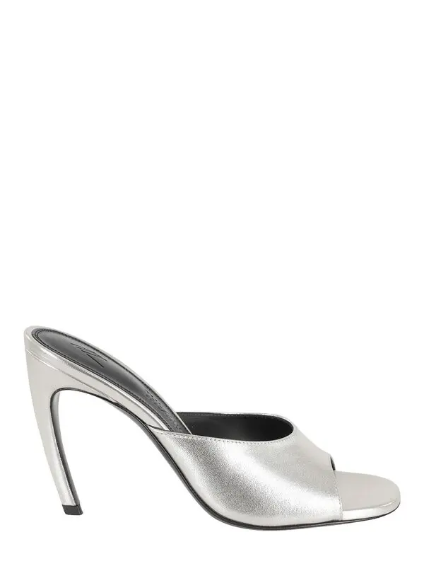 Attico Heeled Sandals - Silver