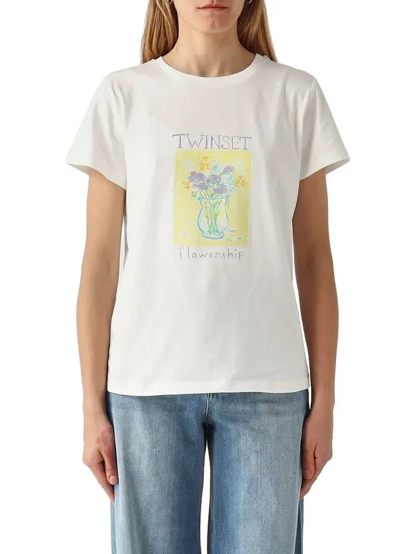 TWINSET Graphic T-shirt - White