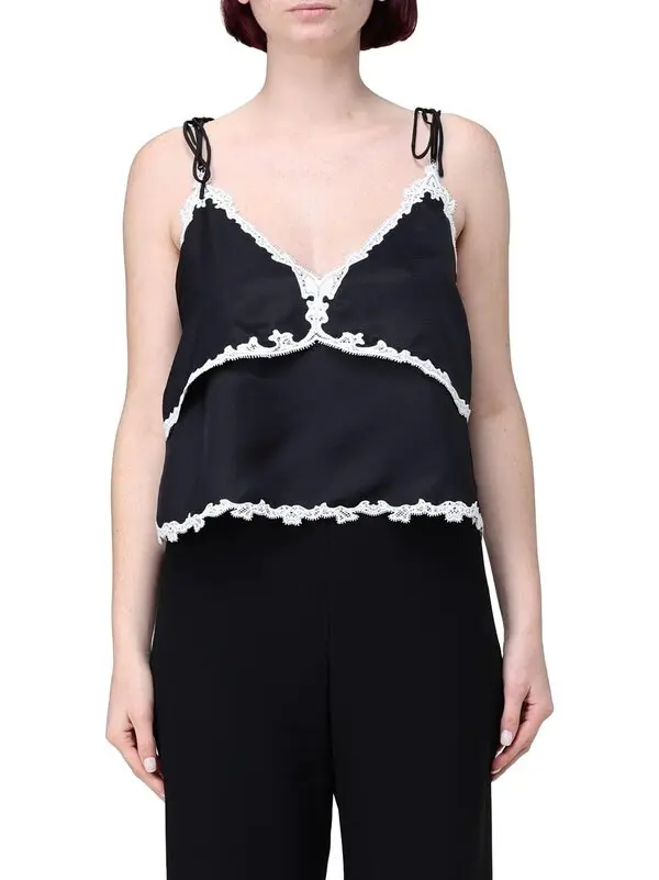 Pinko Lace Trimmed Camisole - Black
