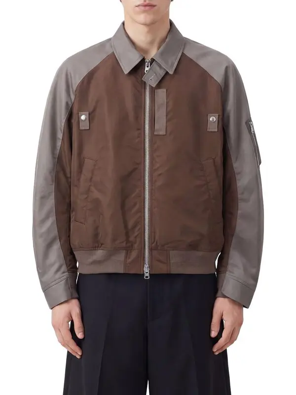 Sacai Oversized Cotton Bomber Jacket - Grey