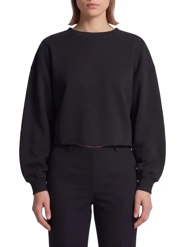 THOM KROM Cotton Crewneck Sweatshirt - Black