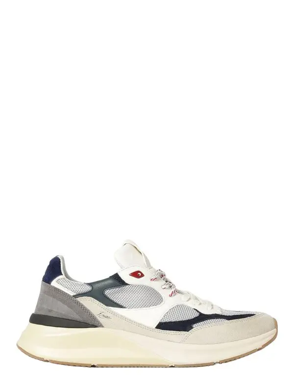 D.a.t.e. Suede And Mesh Lace-up Sneakers - Grey