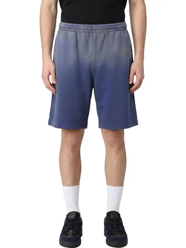 Moschino Distressed Logo Shorts - Blue
