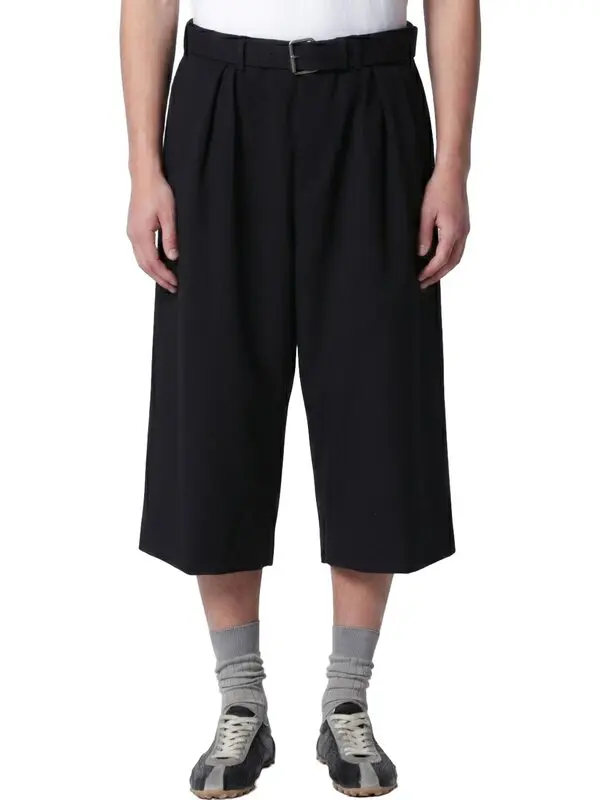 Dries Van Noten Pleated Belted Culottes - Black