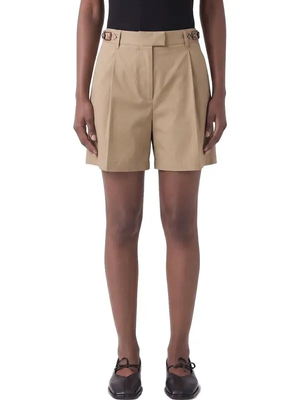 Burberry Mid-rise Cotton Chino Shorts With Slant Pockets - Beige