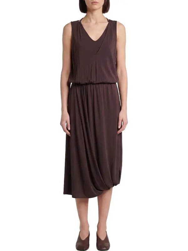 LEMAIRE Sleeveless Midi Dress - Brown