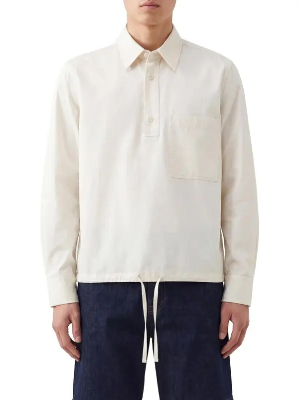 LARDINI Collared Jacket With Drawstring Hem - Nude