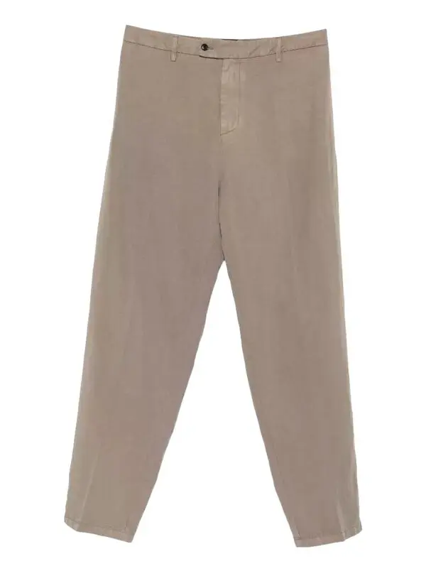 DONDUP Pressed-crease Straight-leg Trousers - Brown