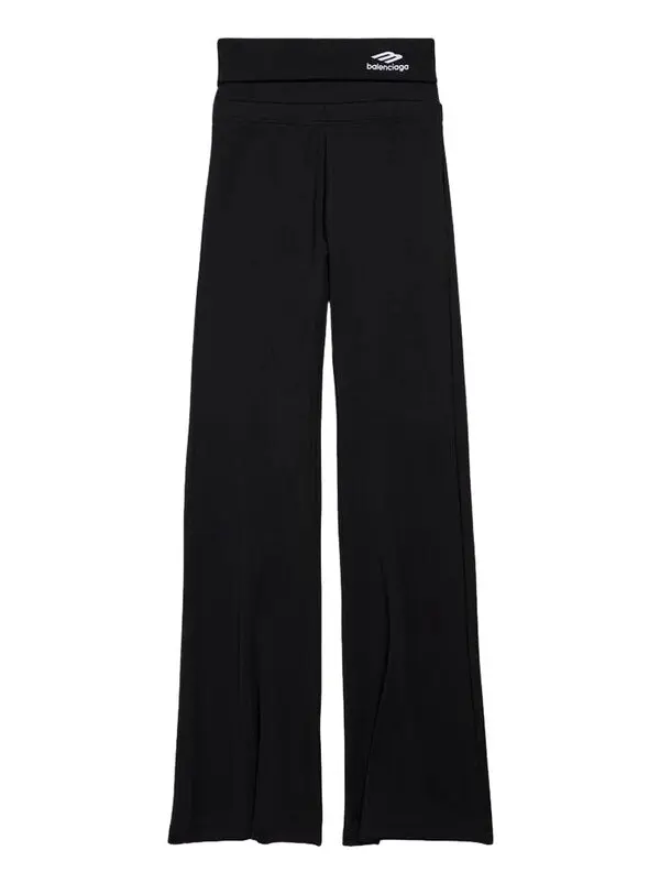 Balenciaga Foldover Leggings Washed Black And White - Black & White