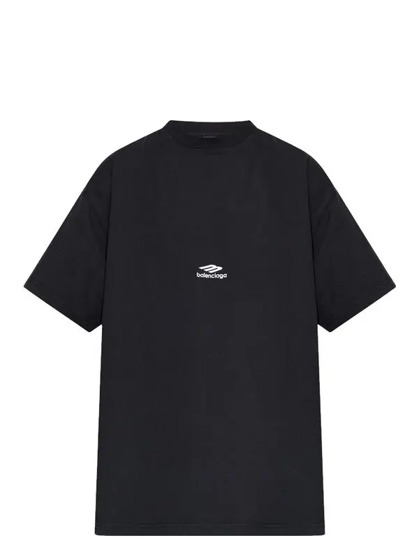Balenciaga Oversize Tee Chalky And - Black