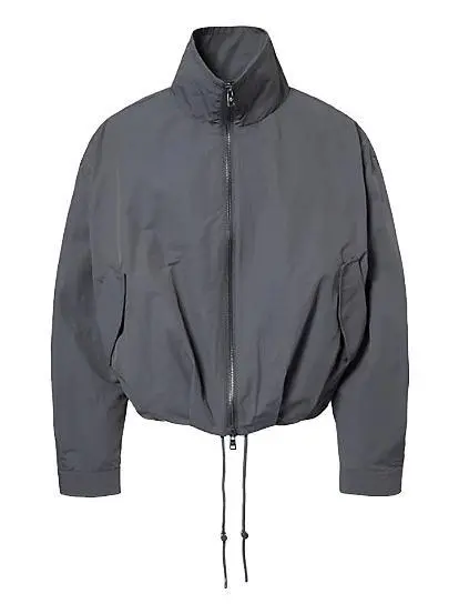 THE COUTURE CLUB Technical Funnel-neck Cotton-blend Jacket - Charcoal