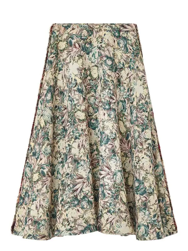 GANNI Tapestry Jacquard Long Circle Skirt - Mixed