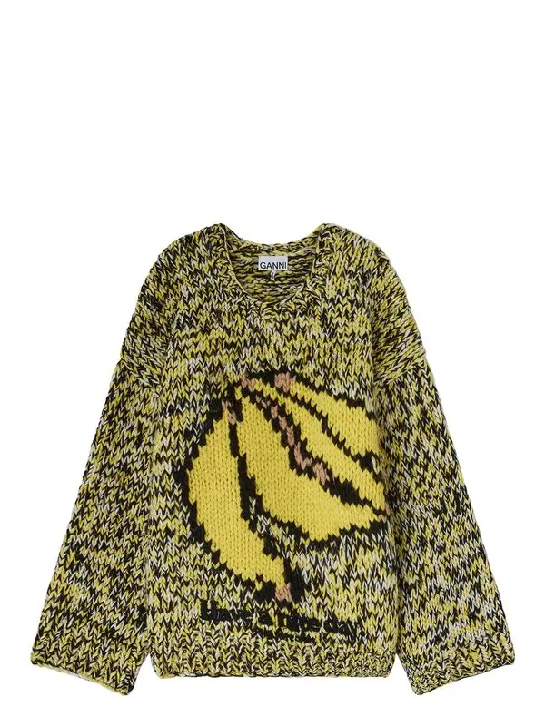 GANNI Handknit Sweater - Yellow