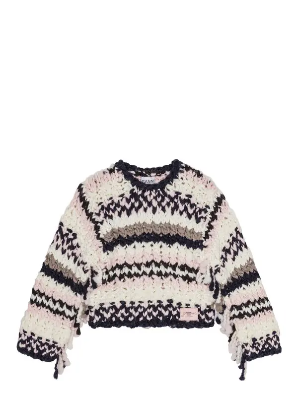 GANNI Striped Hand-knit Sweater - Mixed