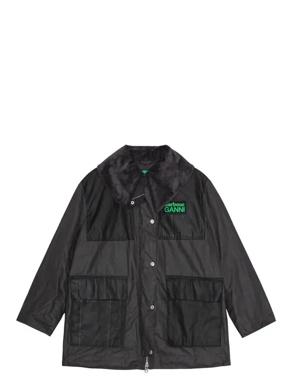 GANNI X Barbour Waxed Duffle Coat - Mixed