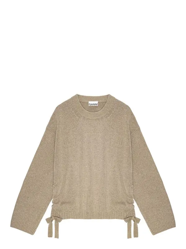 GANNI Oversized Wool-blend Sweater - Green