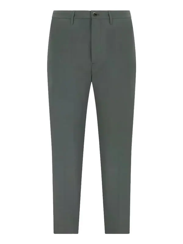 NINE:INTHE:MORNING Elasticated-waistband Tailored Trousers - Green