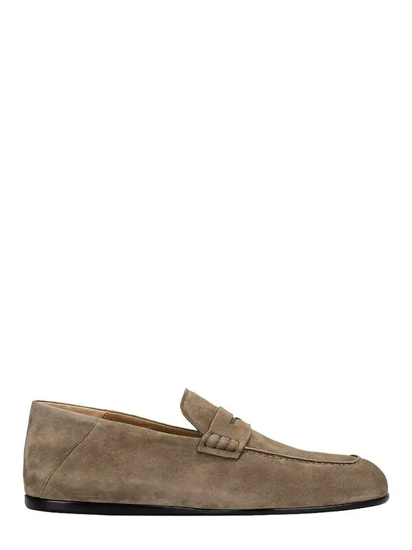 BOSS Briann Suede Loafers - Medium Green