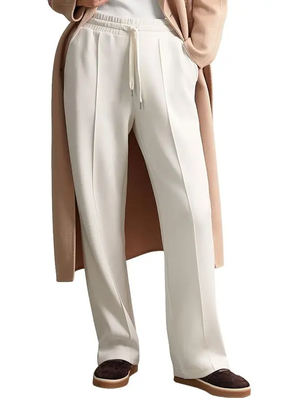 REISS Wide Leg Jogger Pants - Ivory