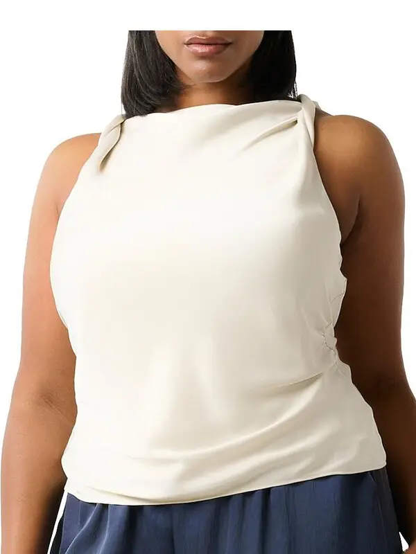 ESTELLE Tahni Twisted Strap Top - Oyster