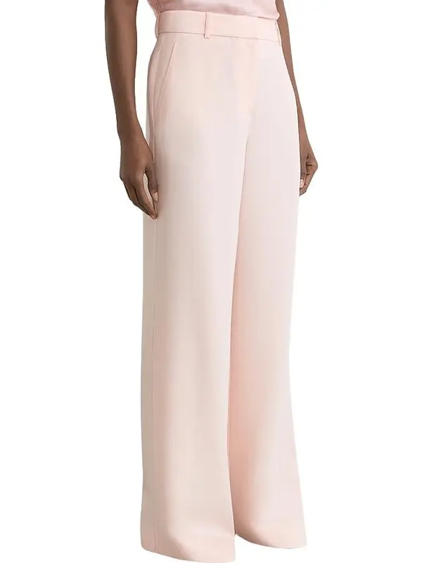 REISS Petites Emilia Wide Leg Pants - Pale Pink