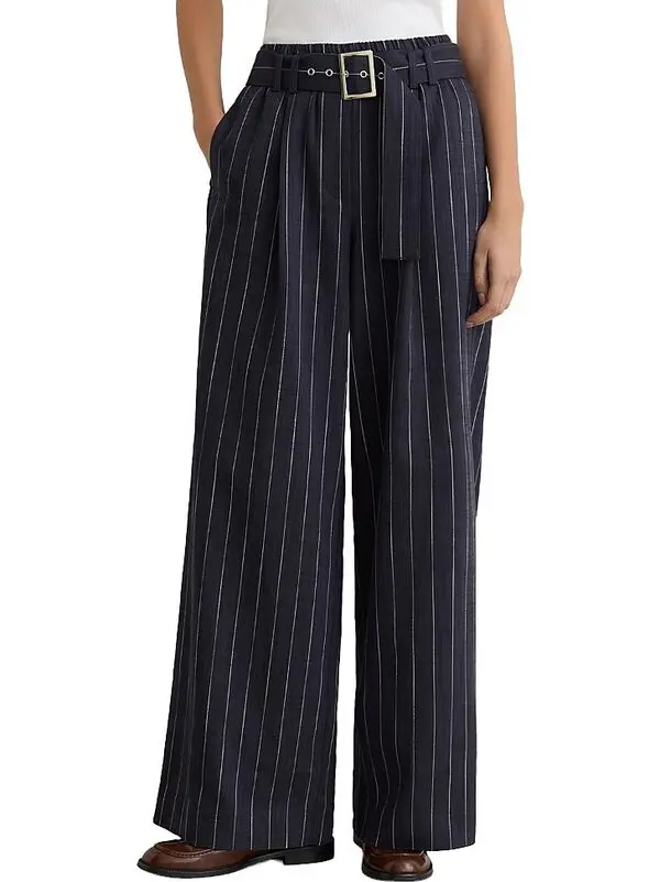 REISS Rae Trousers - Navy