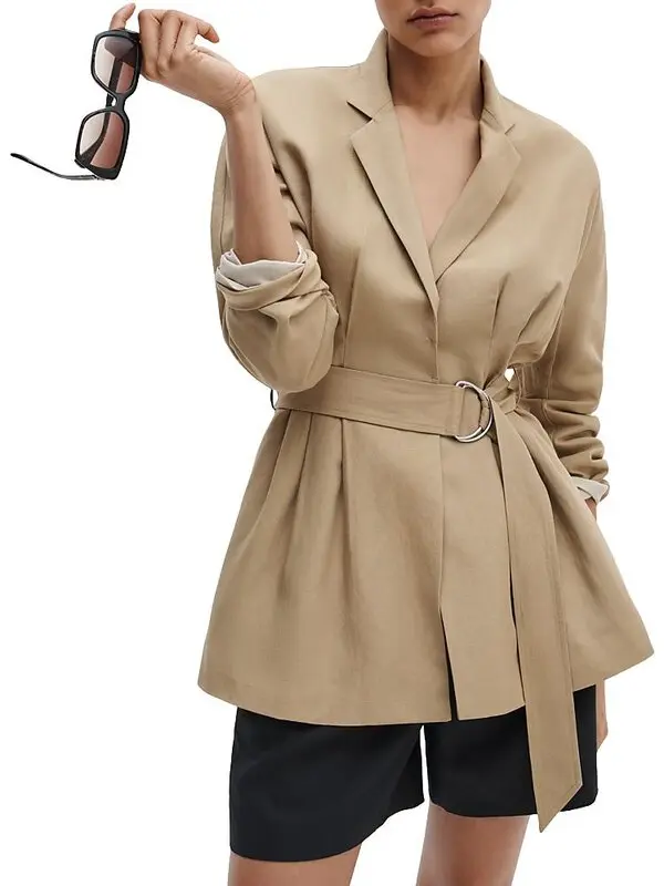 Rag & Bone Belted Blazer - Tan