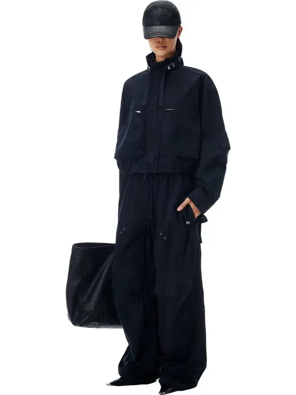 Alexander Wang Cropped Cotton Cargo Jacket - Washed Black