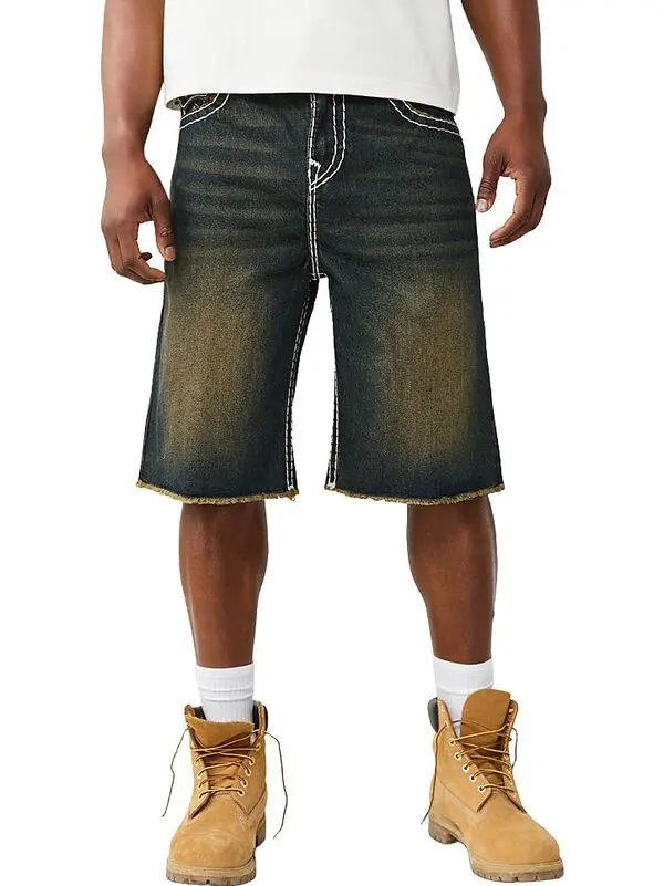True Religion Vinny Super T Flap Denim Shorts - Rusted Denim