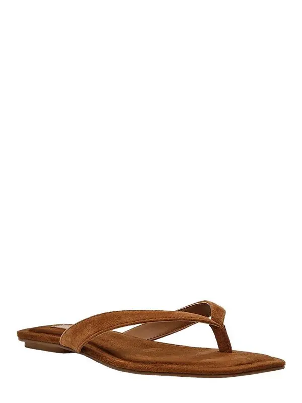 Steve Madden Trella Thong Sandals - Chestnut Suede