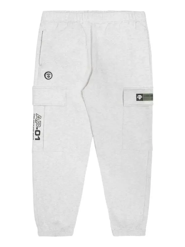 AAPE BY *A BATHING APE Elastic-waistband Track Pants - Grey