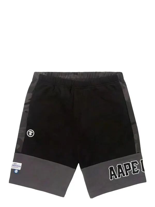 AAPE BY *A BATHING APE Camouflage Panelled Shorts - Black