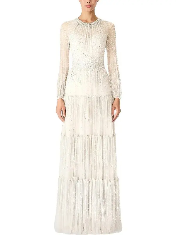 Jenny Packham Tramar Embellished Gown - Ivory
