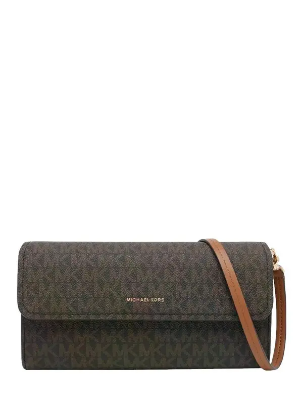 Michael Kors Small Jet Set Logo-print Crossbody Bag - Brown
