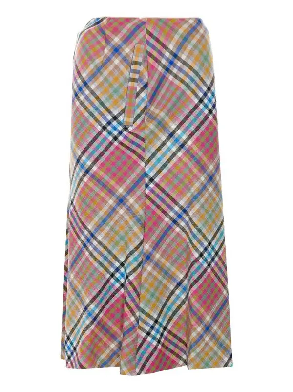 VIVIENNE WESTWOOD Check-motif Flared Skirt - Pink
