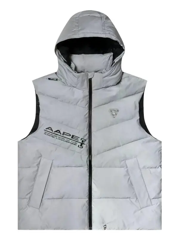 AAPE BY *A BATHING APE Moonface Patch Down Vest - Grey
