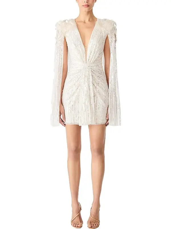Jenny Packham Sequin-embellished Mini Dress - Ivory