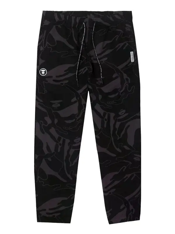 AAPE BY *A BATHING APE Moonface Camo-print Track Pants - Black