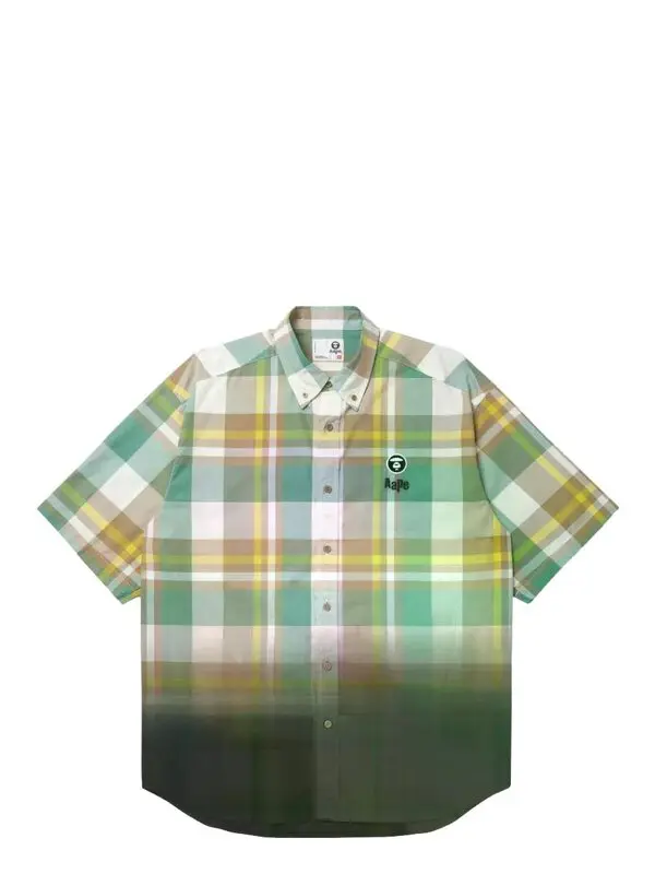 AAPE BY *A BATHING APE Gradient Plaid Shirt - Green