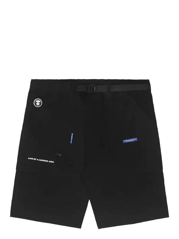 AAPE BY *A BATHING APE Moonface Belted Shorts - Black